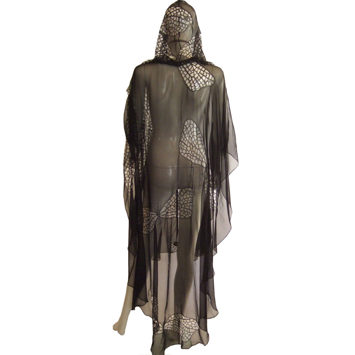 Long Silk Cloak with Hood - Gallery 58