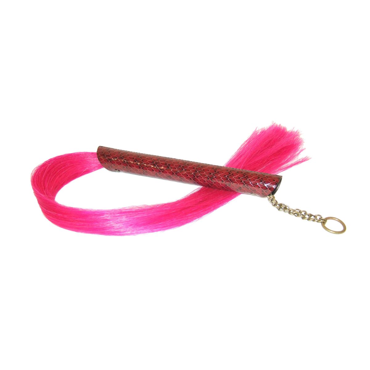 ‘Shocking Pink’ Snake Horsehair Whip - Gallery 58
