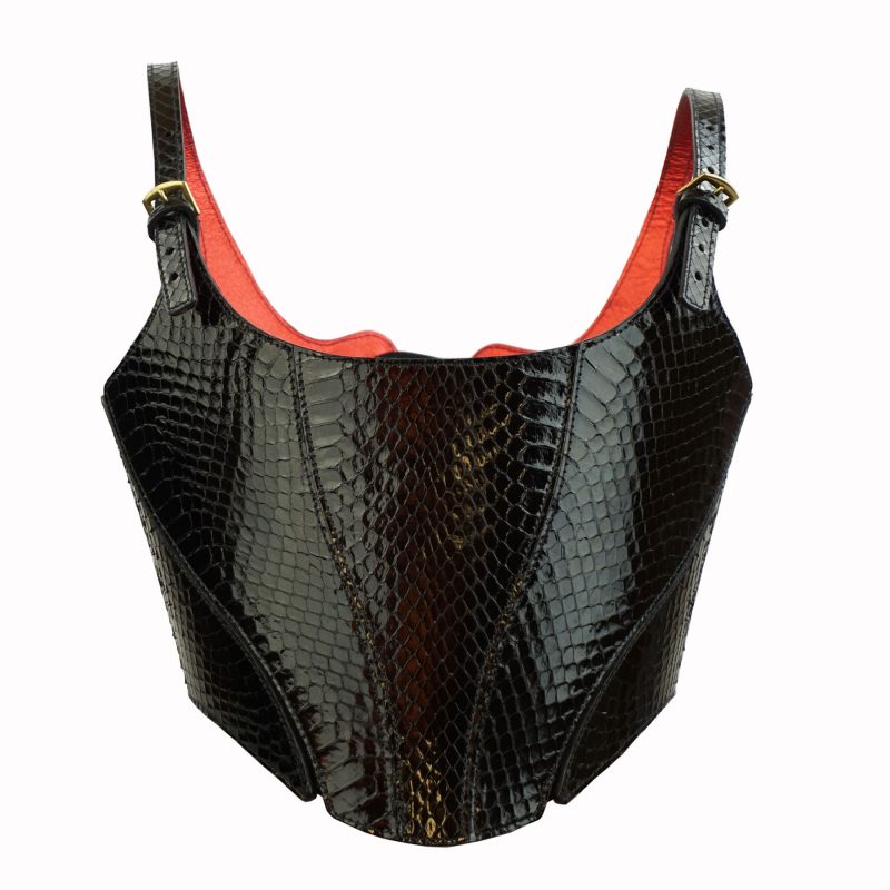 Snakeskin Leather Corset - Gallery 58