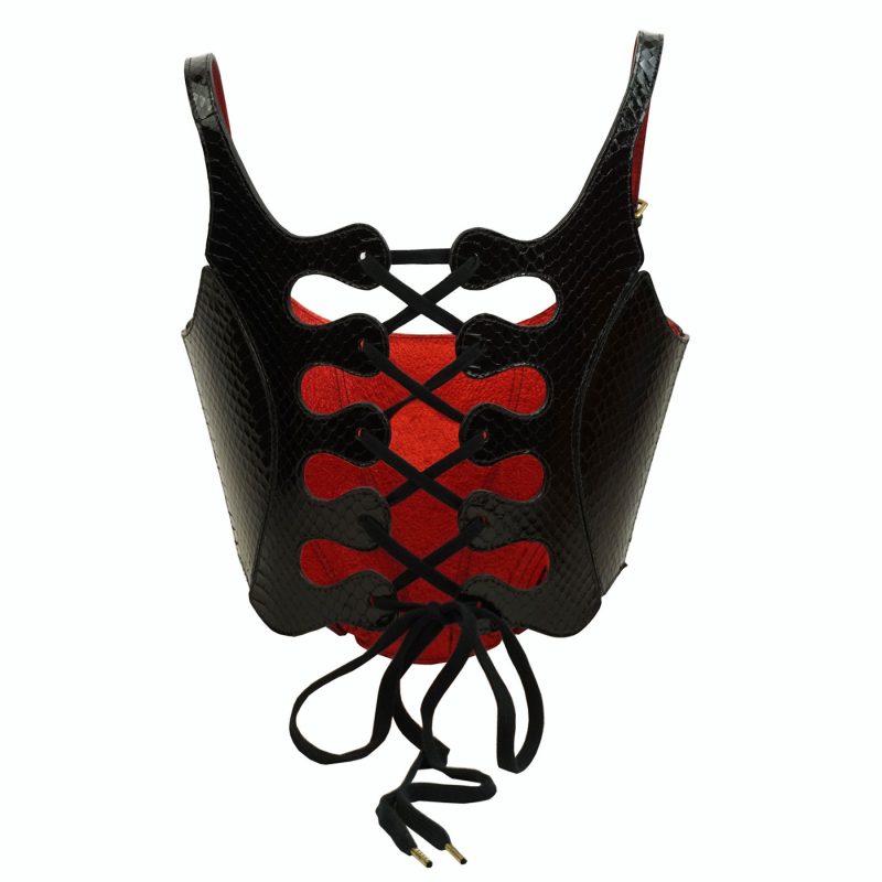 Snakeskin Leather Corset - Gallery 58