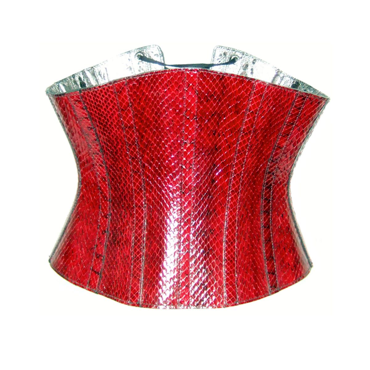 Under Bust Snakeskin Leather Corset - Gallery 58